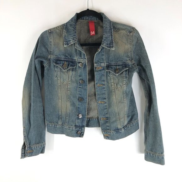 Divided | Jackets & Coats | Divided Hm Womens Denim Jacket Y2k Retro ...